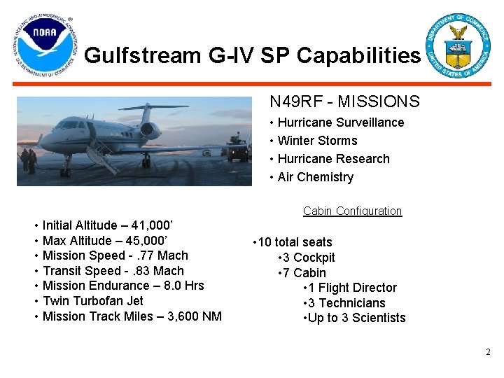 NOAA Gulfstream GIV SP Winter TPARC workshop Project