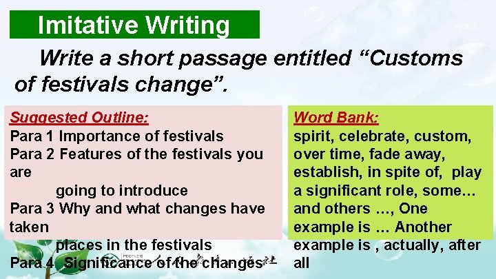 Module 3 Unit 1 Festivals and Celebrations Reading