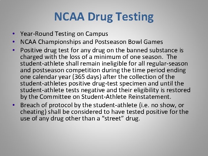 Drug Testing Supplements and Banned Substances Drug Testing