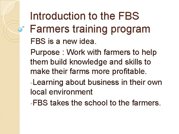 Module 5 Understanding the FBS Curriculum Objectives By