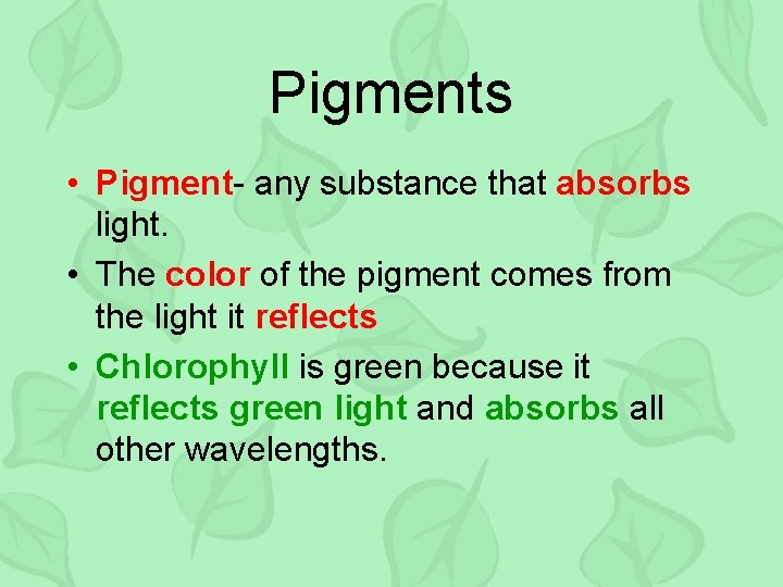 Photosynthesis Chapter 8 Photosynthesis Photosynthesis is the process