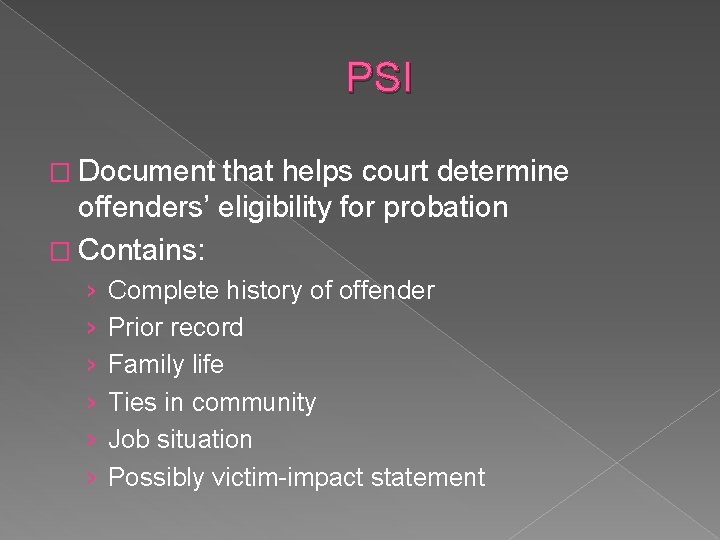CORRECTIONS IN THE COMMUNITY PROBATION AND PAROLE History