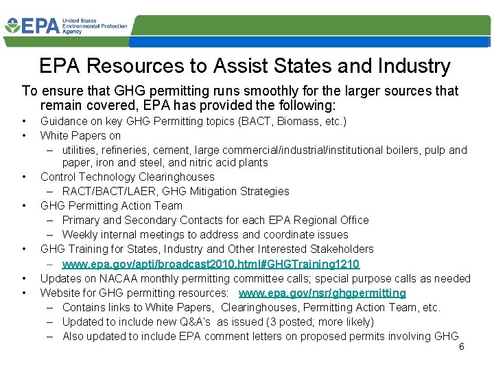 Greenhouse Gas Permitting One Year After the Tailoring