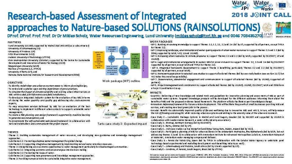 Researchbased Assessment of Integrated approaches to Naturebased SOLUTIONS