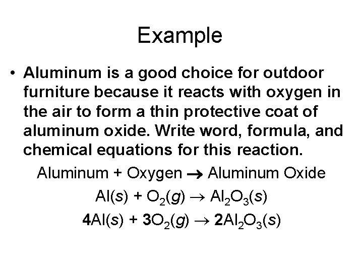 Ch 8 1 Balancing Equations Standard 3 a