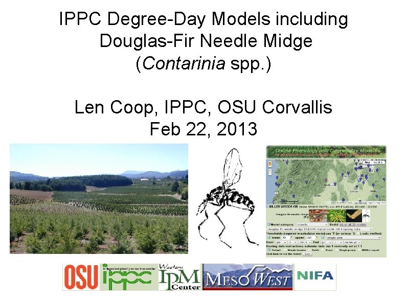 IPPC DegreeDay Models including DouglasFir Needle Midge Contarinia