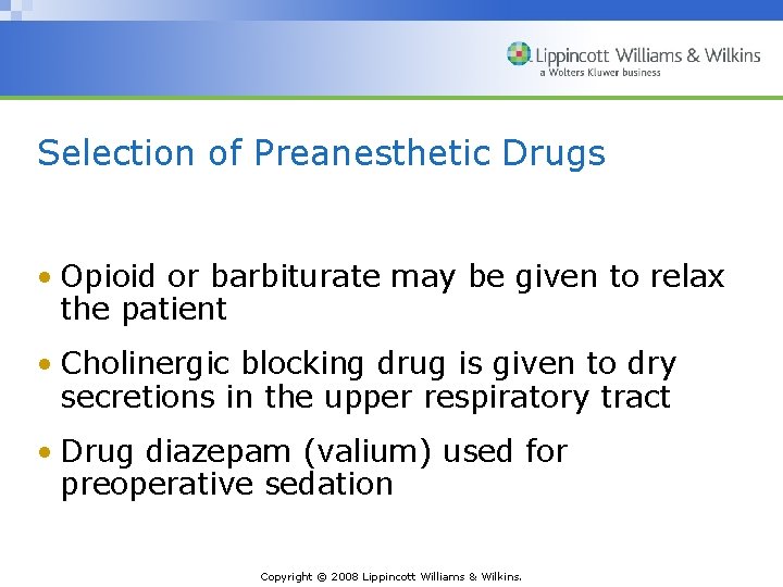 Introductory Clinical Pharmacology Chapter 21 Anesthetic Drugs Copyright