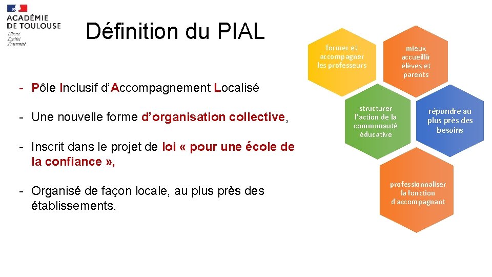 Prsentation du PIAL Ple Inclusif dAccompagnement Localis Prsentation