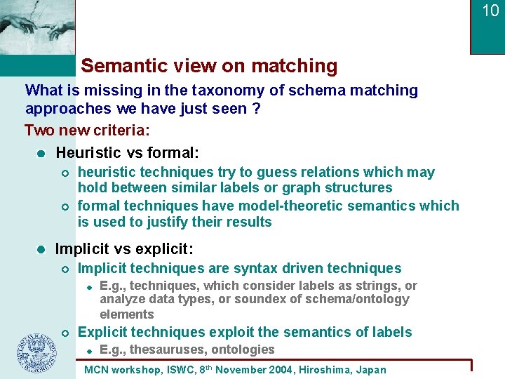 sification of Schemabased Matching Appr Pavel Shvaiko Meaning