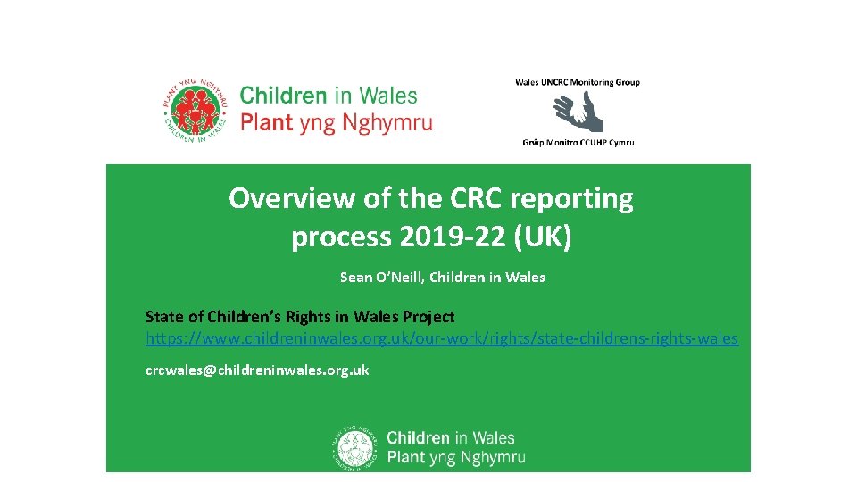 Overview of the CRC reporting process 2019 22