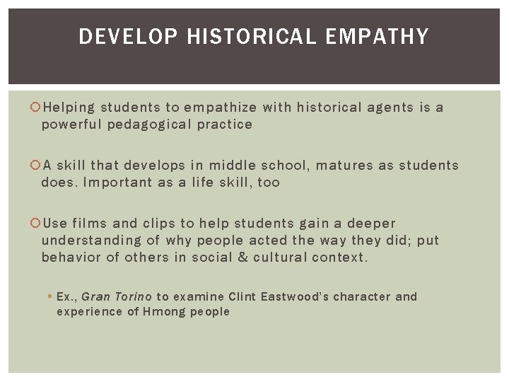 TEACHING SOCIAL STUDIES WITH FILM SS 300 FILM