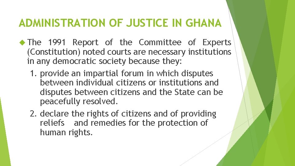 THE STRUCTURE JURISDICTION OF LAW COURTS IN GHANA