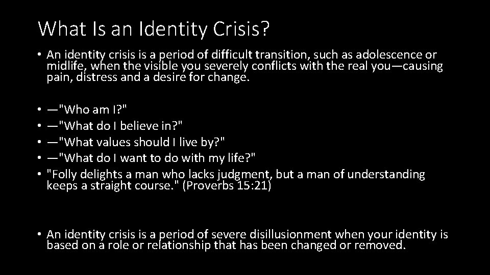 Understanding our Christian Identity Purpose Bishop Ronald Powell