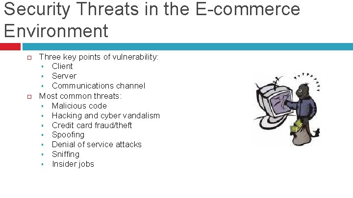 SECURITY IN ECOMMERCE Sheetal Chhabra Introduction Contents Threats
