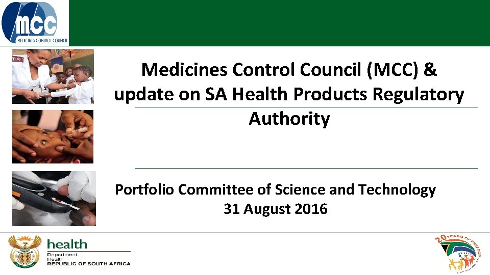 Medicines Control Council MCC update on SA Health