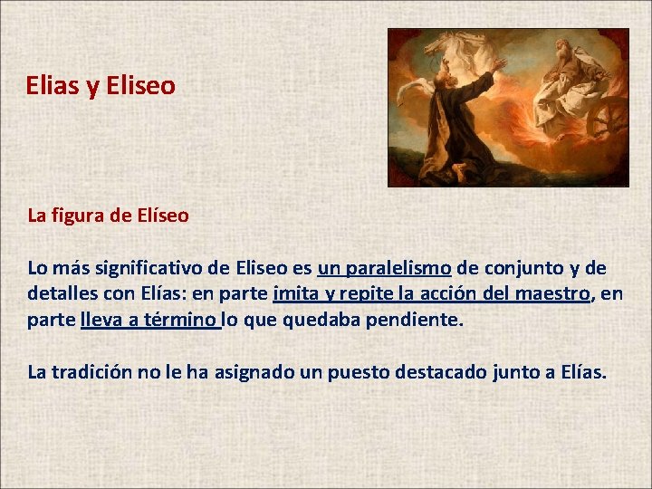 Estudios bblicos Los Profetas bblicos ELIAS Y ELISEO