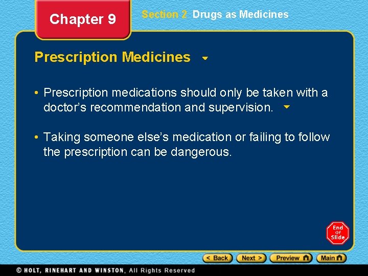 Chapter 9 Section 1 Drugs Preview Bellringer Key