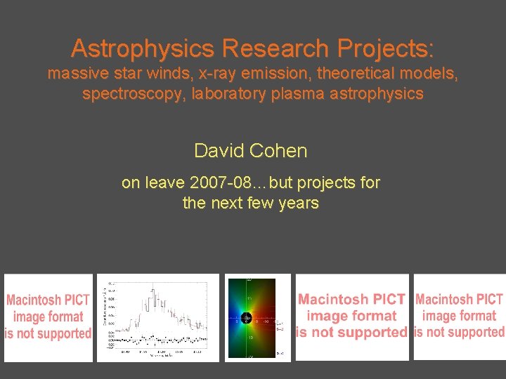 Astrophysics Research Projects massive star winds xray emission