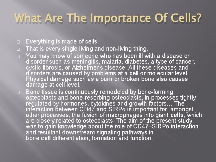 SCIENCE BEHIND THE SCENE By Marissa Street Introducing