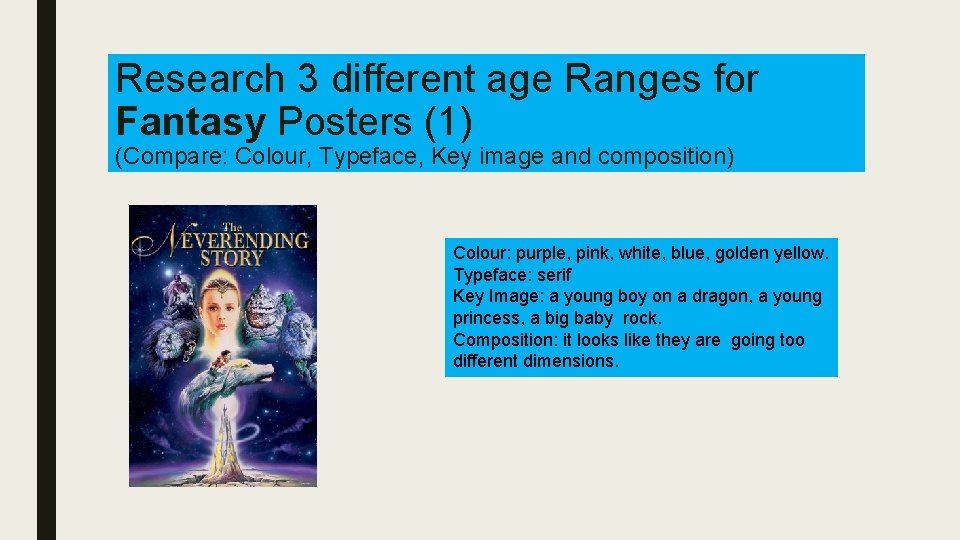 AUDIENCE AGE RANGE Research Poster Styles by Ages