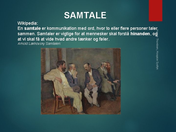 Den svre samtale Landskursus for fagligt selskab for
