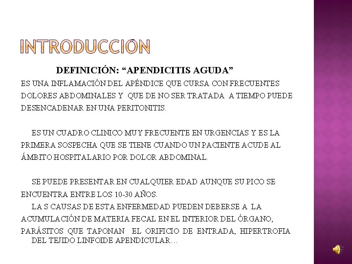 ATENCIN AL PACIENTE CON APENDICITIS AGUDA EN EL