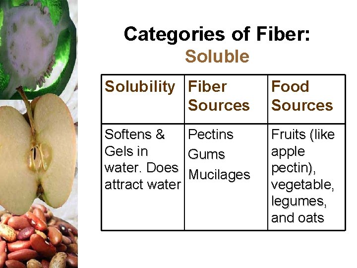 Photosynthesis and Fiber By Jennifer Turley and Joan