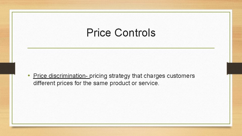 Market Structures Chapter 7 Perfect Competition Large numbers