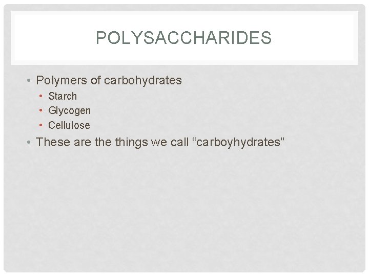STRUCTURE AND FUNCTION OF MACROMOLECULES PART 1 CARBOHYDRATES