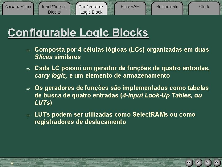 Arquitetura interna de FPGAs da famlia Virtex Por