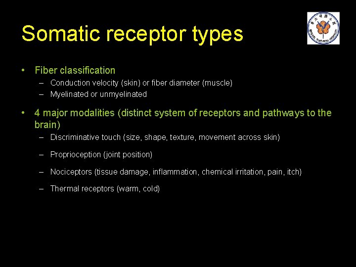 The bodily senses From Ch 22 Principles of