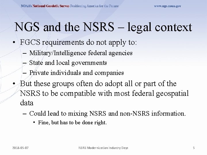 Modernizing the National Spatial Reference System Contextual Background