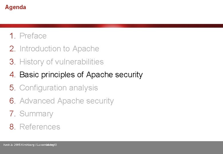 Apache security Improving the security of your web