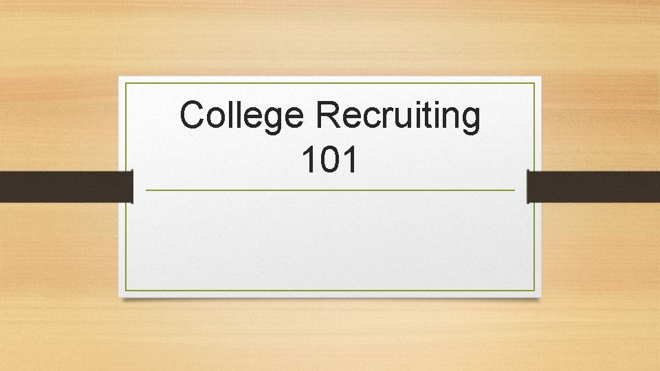College Recruiting 101 Facts Less than 7 of