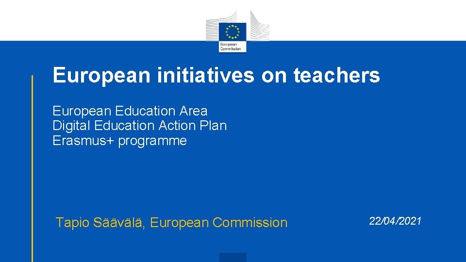 European initiatives on teachers European Education Area Digital