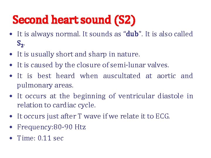 HEART SOUNDS By Dr Ola Mawlana Objectives To