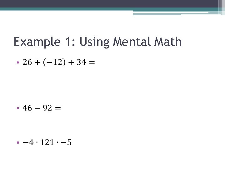 Bell Ringer Section 1 5 Properties of Numbers