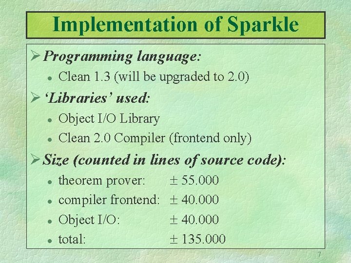 Sparkle a functional theorem prover Maarten de Mol