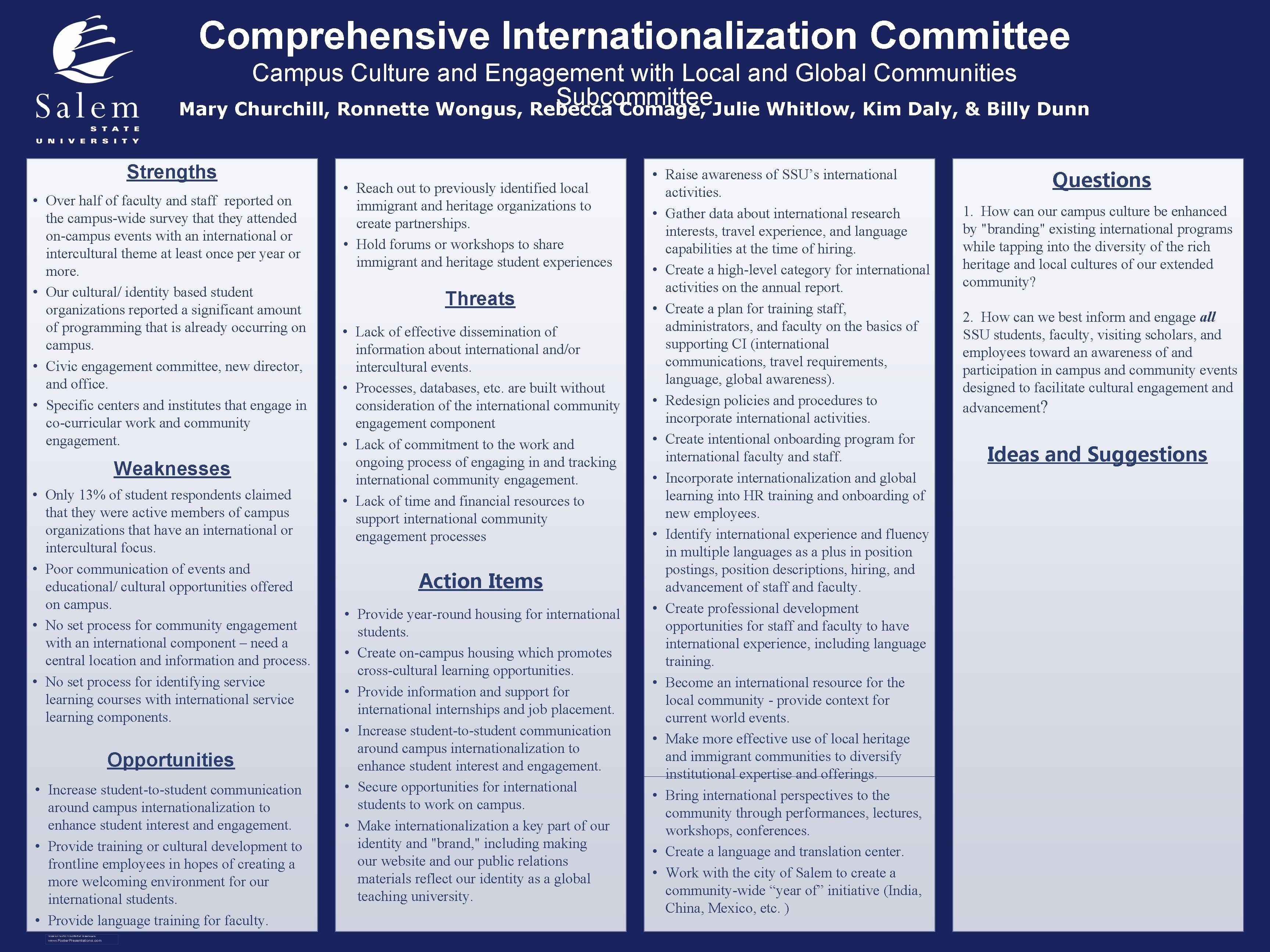 Comprehensive Internationalization Committee Campus Culture and ...