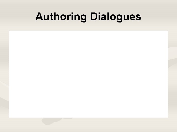 Building a dialogue in Tu Talk to teach