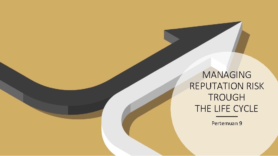 MANAGING REPUTATION RISK TROUGH THE LIFE CYCLE Pertemuan