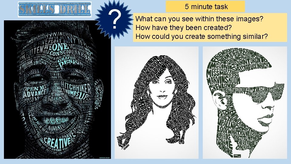 5 minute task What can you see within