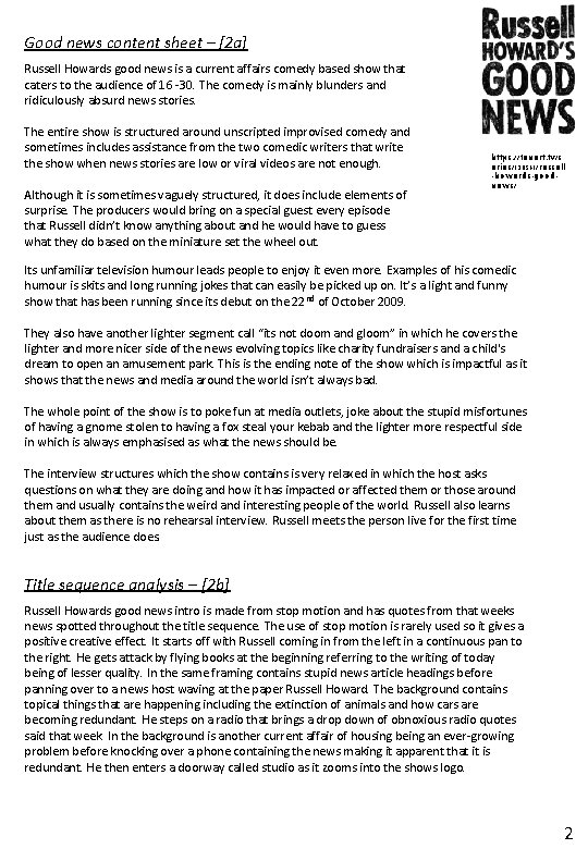 BBC CASE STUDY HARRY ADAIR 70106106 Unit 01