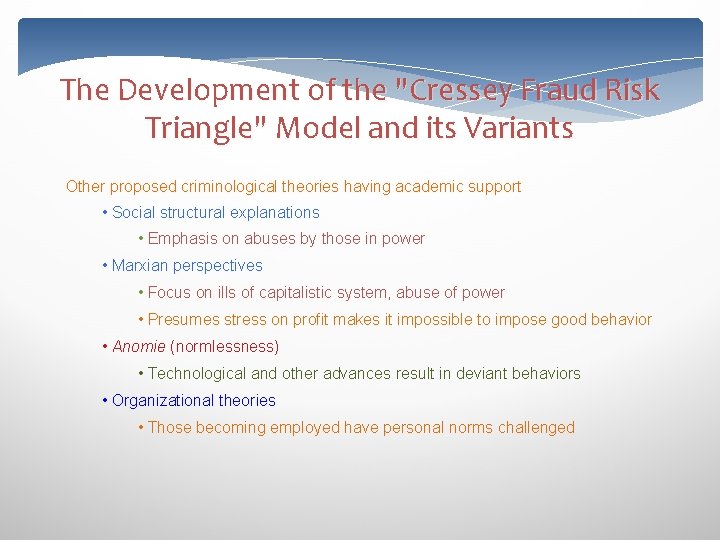 2019 Williamsburg Advanced Fraud Academy WHEN A TRIANGLE