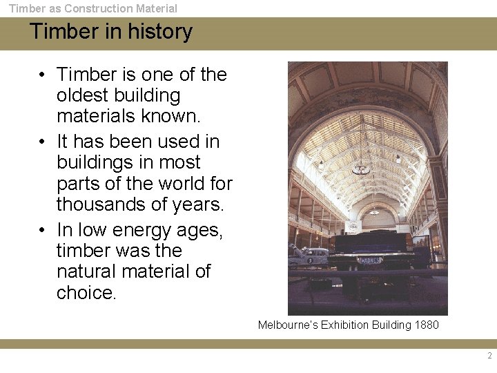 Timber as Construction Material Timber and Wood Products