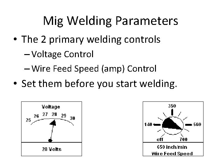Items of importance when GMAW welding Mig Welding