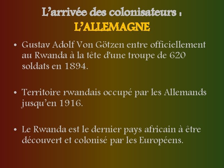 Le Rwanda en 1994 Un pays dAfrique aralines