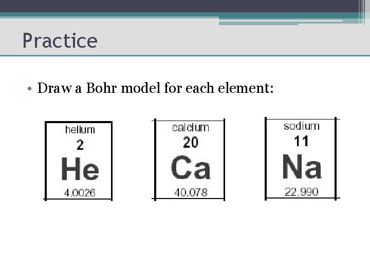 Quick draw Draw a model of an atom