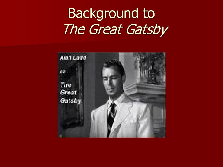 Background to The Great Gatsby World War I