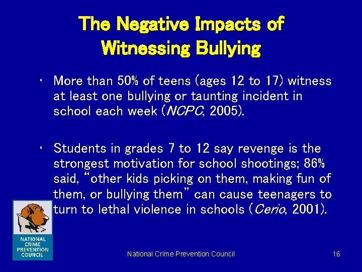 Bullying Whats New and What To Do National
